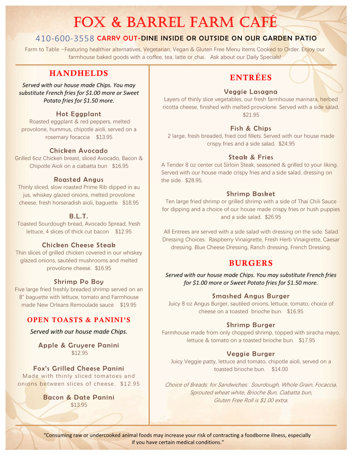 Our Menu